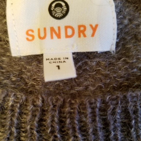 Sundry | Sweaters | Sundry Gray Striped Loose Knit Sweater | Poshmark